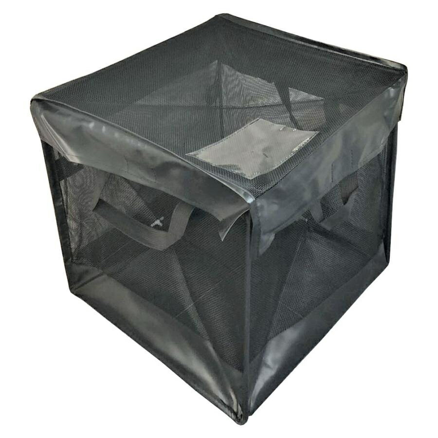 【楽天市場】シンセイ 折りたためる マルチボックス 125L 2.5mmネット ゴミ回収までの一時保管に 45L袋が2袋入る 屋内 屋外使用 ...