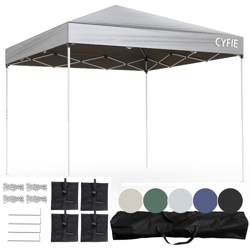 【楽天市場】 タープテント 3mx3m ワンタッチ 大型 日除け 高耐水 3階段高さ調節 簡易設営 アウトドア キャンプ BBQ イベント ...