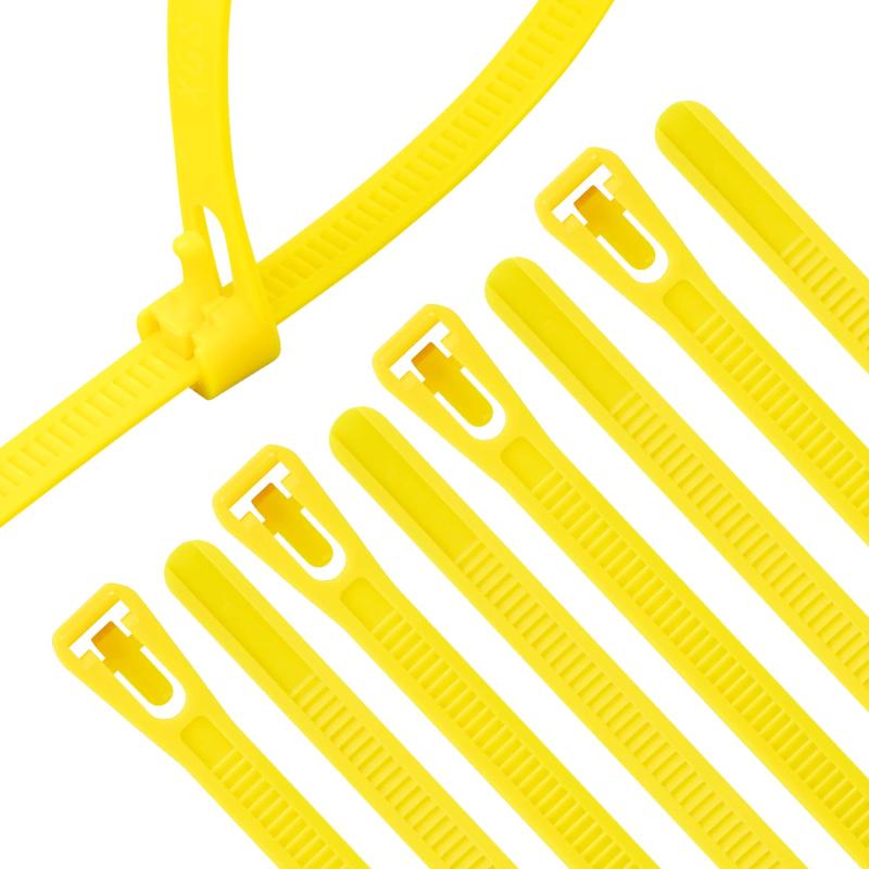 【楽天市場】 100個 幅7.6mm 長さ300mm 再利用可能 結束バンド リリース可能 調節可能なナイロンケーブル結束バンド 屋外 耐久 ...