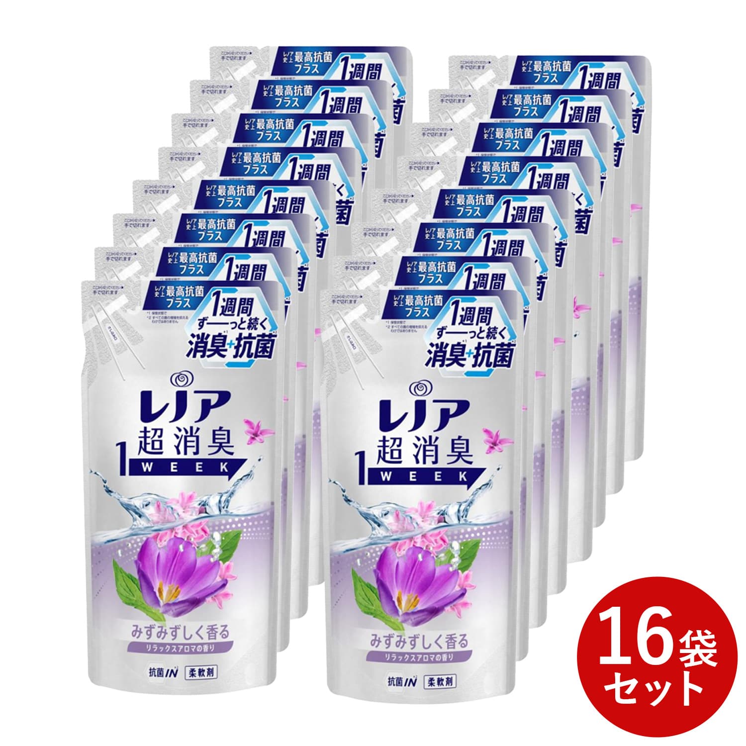 【楽天市場】柔軟剤 16袋セット P&G ピーアンドジー レノア 超消臭 1week リラックスアロマ 詰替え ( 400ml × 16袋 ) カートン販売：Multiverse