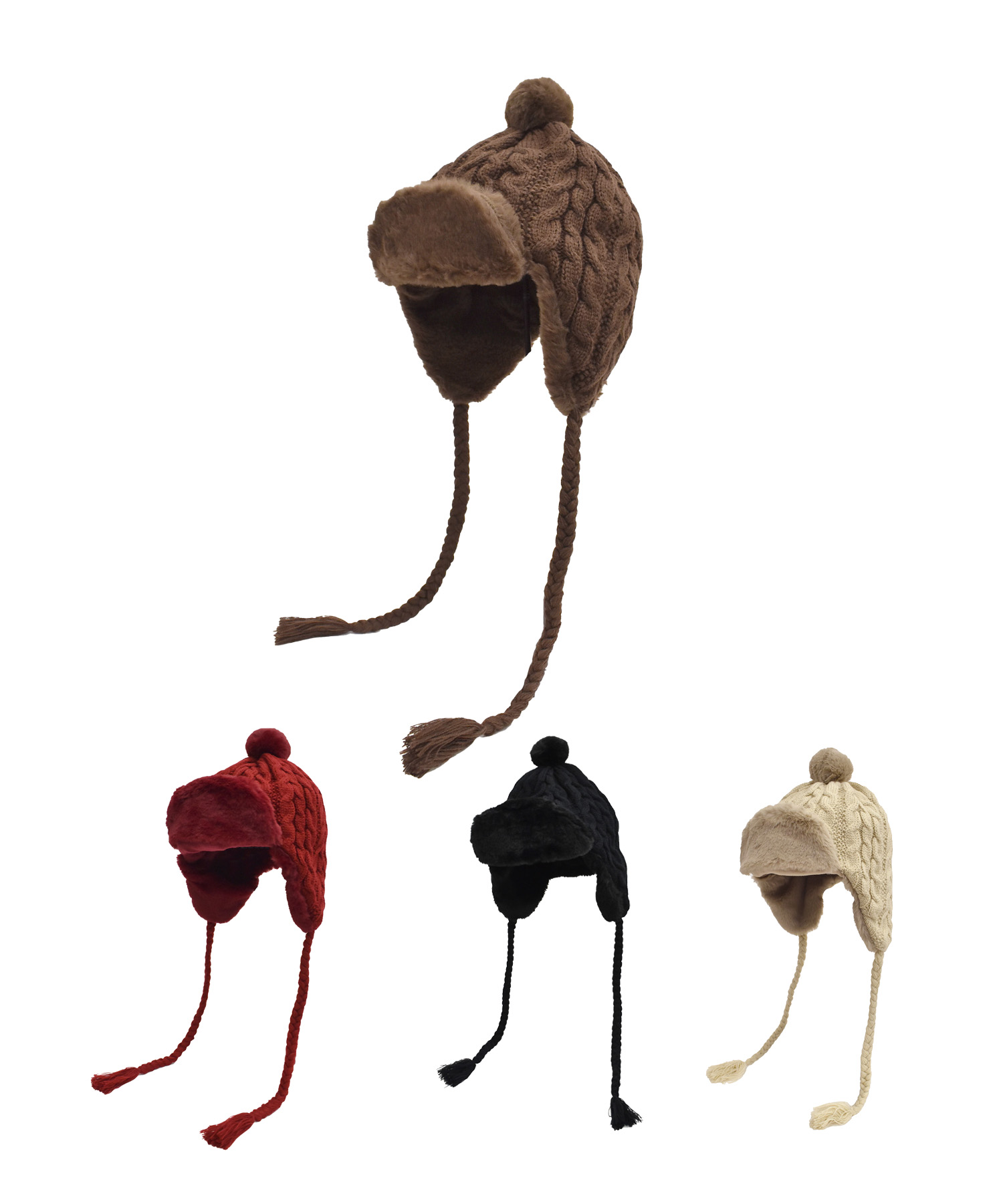 【楽天市場】ReqHatter /レックハッター ビーニー ニットキャップ 帽子 ニットパイロットワッチ ケーブル編み ポンポン FIVETOOL JABURO MF-4802035：ムラサキ ...