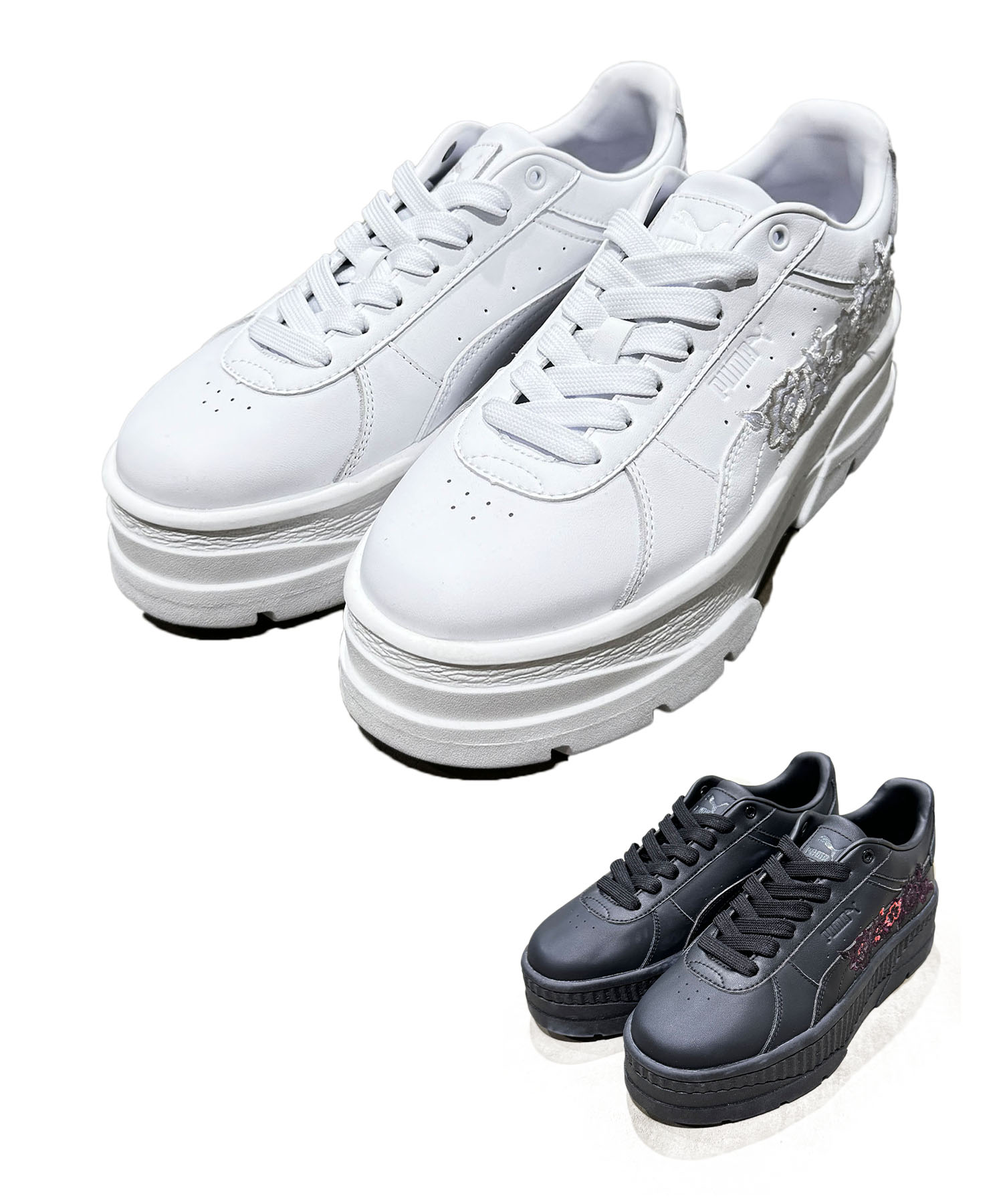 【楽天市場】PUMA プーマ レディース スニーカー 厚底 刺繍 ウィメンズ PUMA RIVO EMB 401145：ムラサキスポーツ楽天市場店