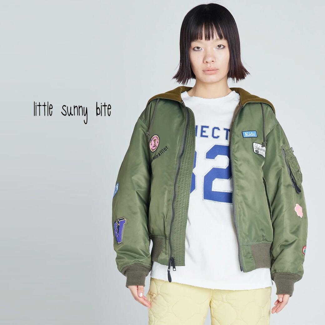 【楽天市場】アヴィレックス × リトルサニーバイト MA-1 パーカー AVIREX × little sunny bite MA-1 hoodie lsb-ljk-013a アウター コラボ ...