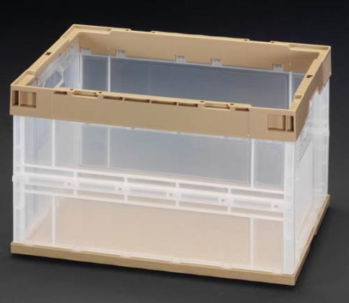 【楽天市場】エスコ EA506AH-18 530x366x320mm/50L 折畳コンテナ(ベージュ)：無線計画 インカムショップ