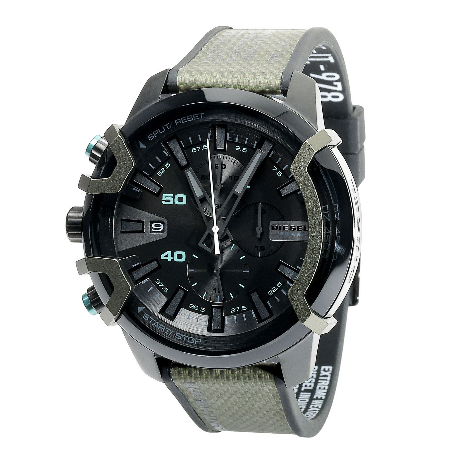 【楽天市場】【送料無料】ディーゼル 時計 DIESEL 腕時計 DZ4563 メンズ GRIFFED グリフェド ブラック×カーキ ...