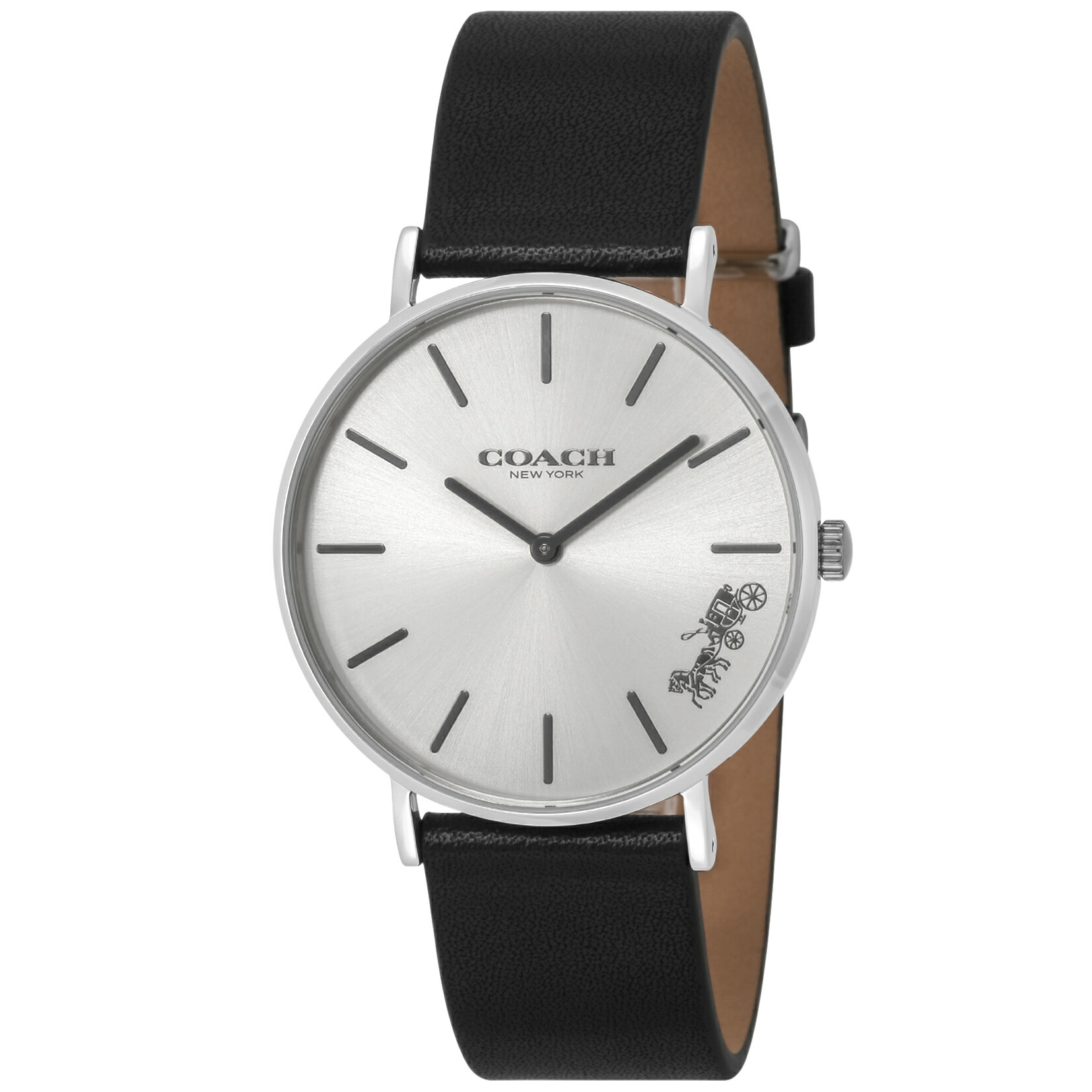 【楽天市場】【送料無料】COACH コーチ レディース 腕時計 時計 14503115 Perry ペリー シルバー×ブラック レザーベルト ...