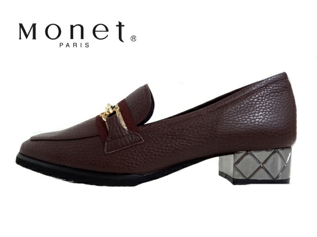 【楽天市場】Monet(モネ)333401 ボルドー【2024AW】【秋冬新作】【日本製】レディースパンプス ビットローファー スクエアトゥ ...