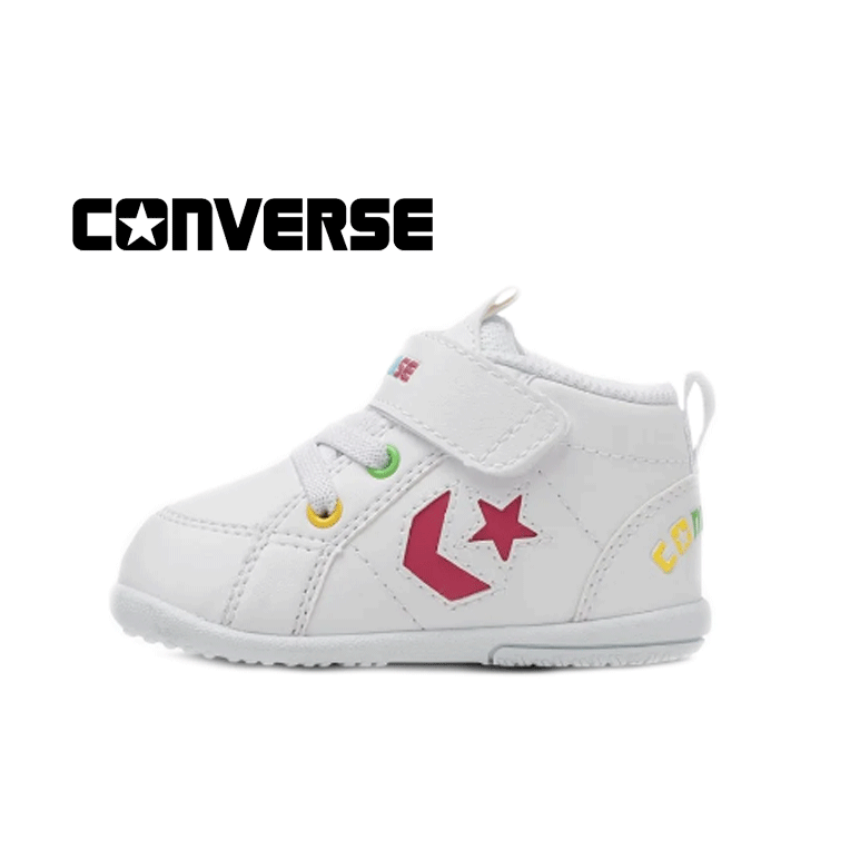 【楽天市場】CONVERSE MINI INCHSTAR(コンバースミニインチスター）7SE236 WHITE/PINK/GREEN ホワイト ...