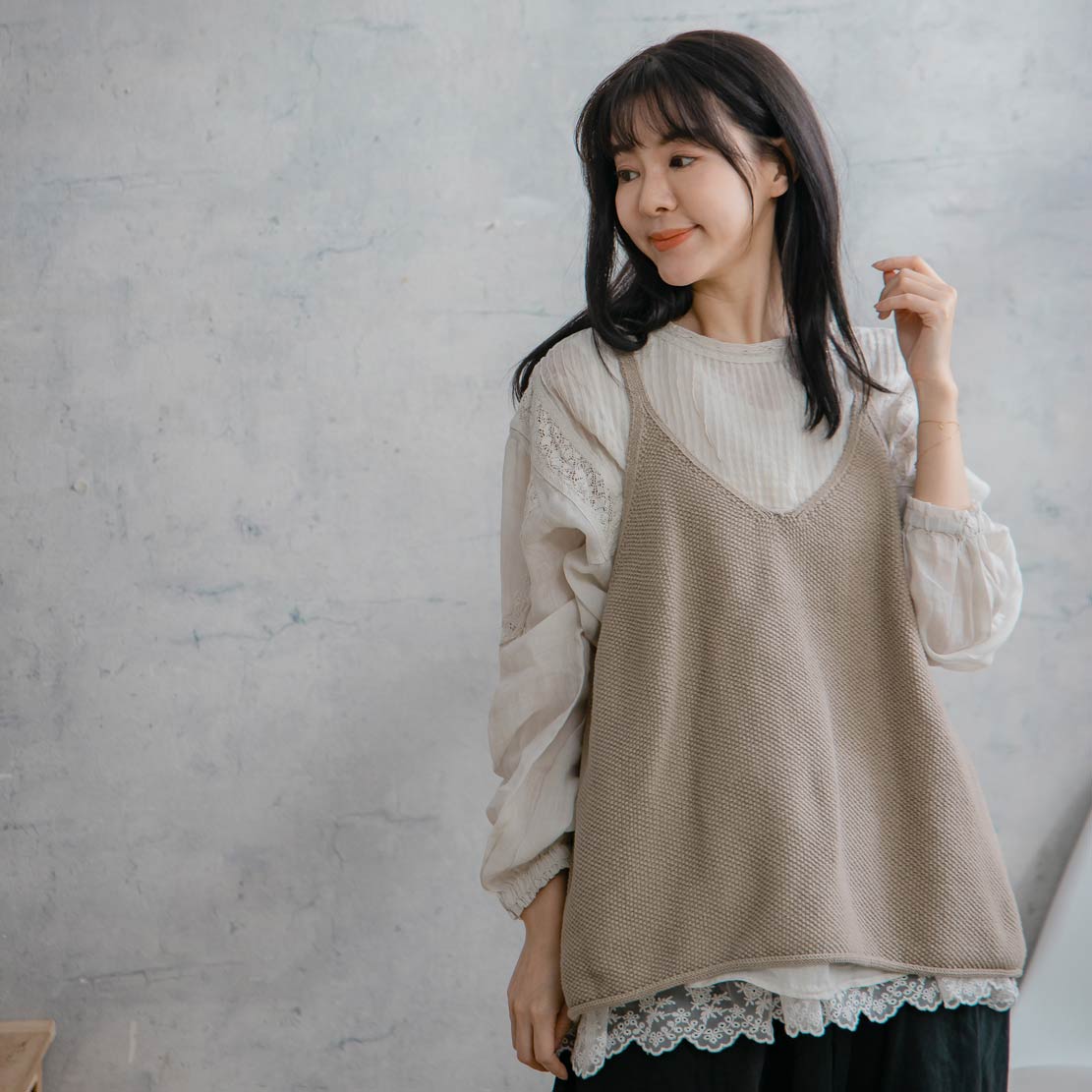 【楽天市場】ベスト 「 コーデ簡単、冷えるお腹と背中、厚手ニットでしっかり保温 」 ゆったり大きめ、どんなボリュームのコーデにも万能 ノー ...