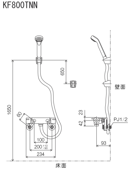 【楽天市場】KVK サーモスタット式シャワー KF800TNN：リライフプラザ 楽天市場店