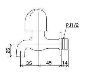【楽天市場】KVK 横水栓 K1E：リライフプラザ 楽天市場店