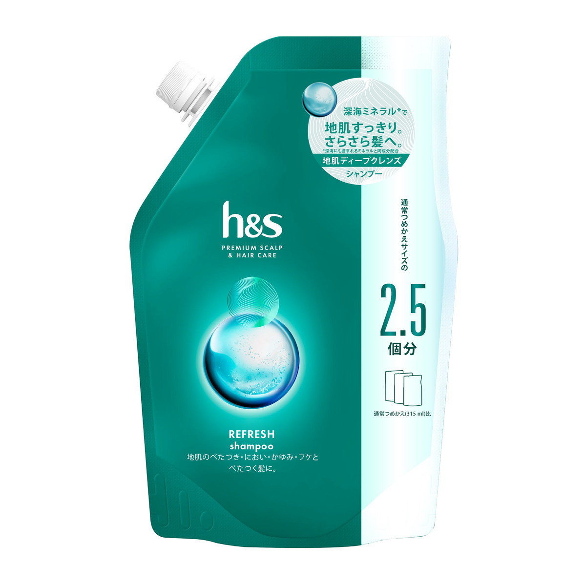 【楽天市場】P&G h&s エイチアンドエス リフレッシュ シャンプー つめかえ 超特大サイズ 800ml：マイレピ P＆Gストア
