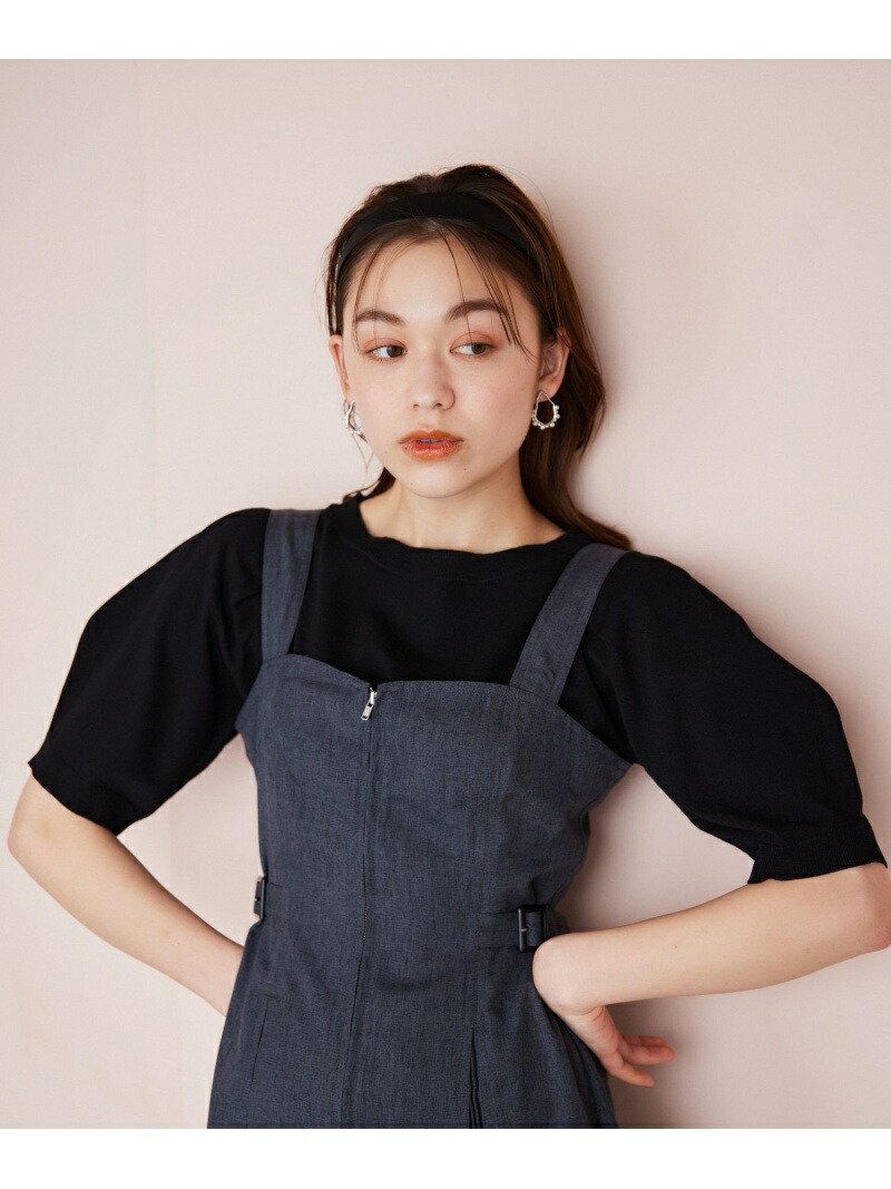 【楽天市場】【SALE／10%OFF】(W)タックスリーブサマーニットPO mysty woman ミスティウーマン トップス ニット ...