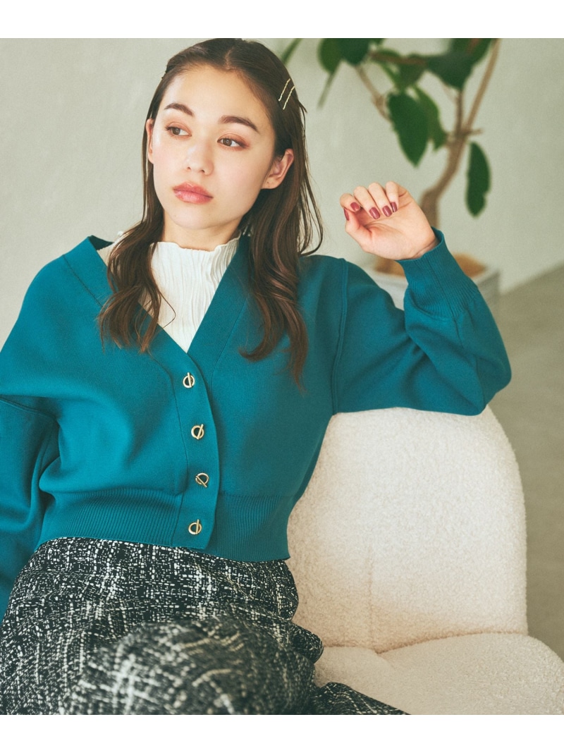 【楽天市場】【SALE／10%OFF】トグルボタンVネックカーディガン mysty woman ミスティウーマン トップス ニット グリーン ...