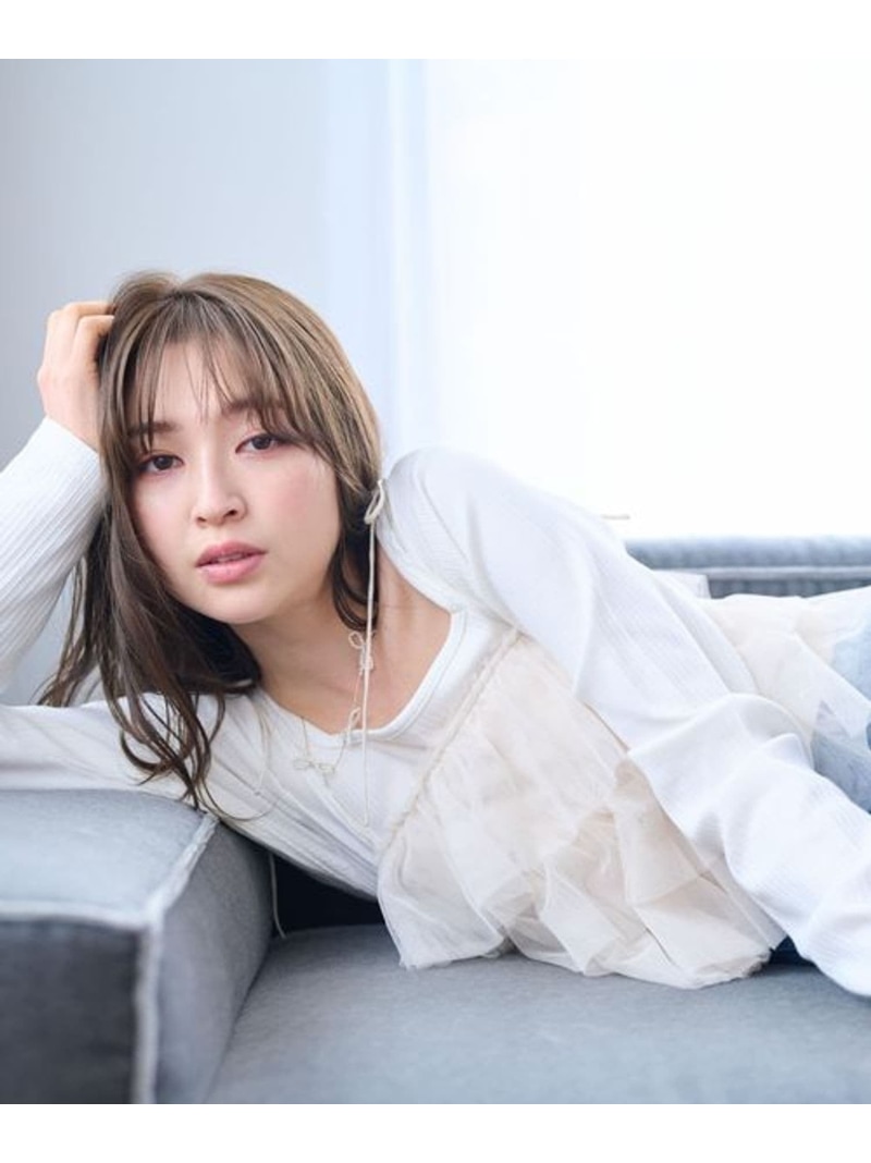 【楽天市場】【SALE／50%OFF】【上西星来さん着用アイテム】肩リボンチュールキャミ mysty woman ミスティウーマン トップス ...