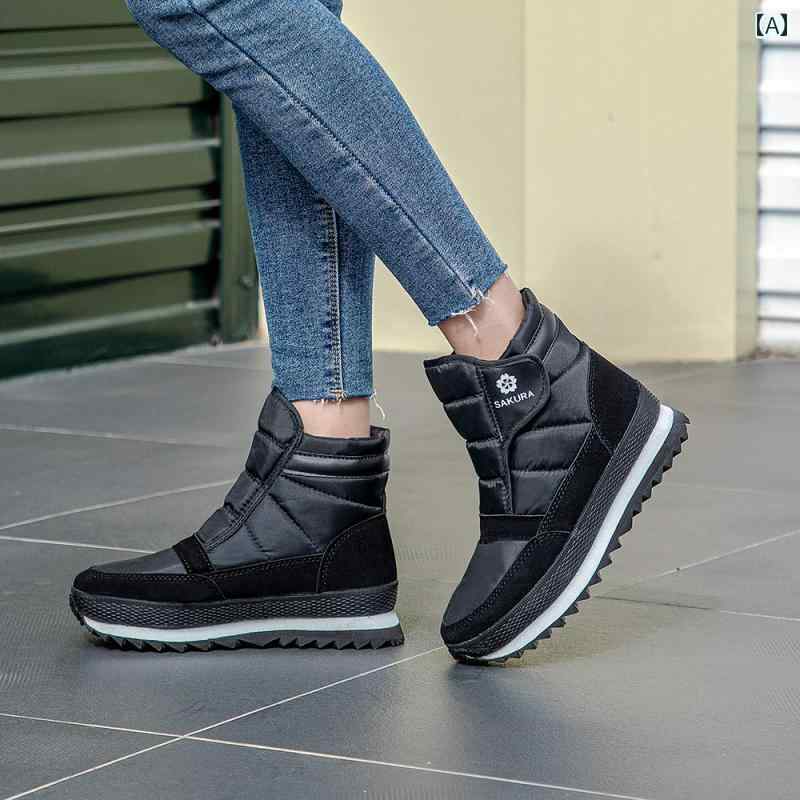 【楽天市場】冬 暖かい ウール 厚手 スノーブーツ 軽量 滑りにくい コットン シューズ ローカット ショート丈 レディースシューズ：モズラボ