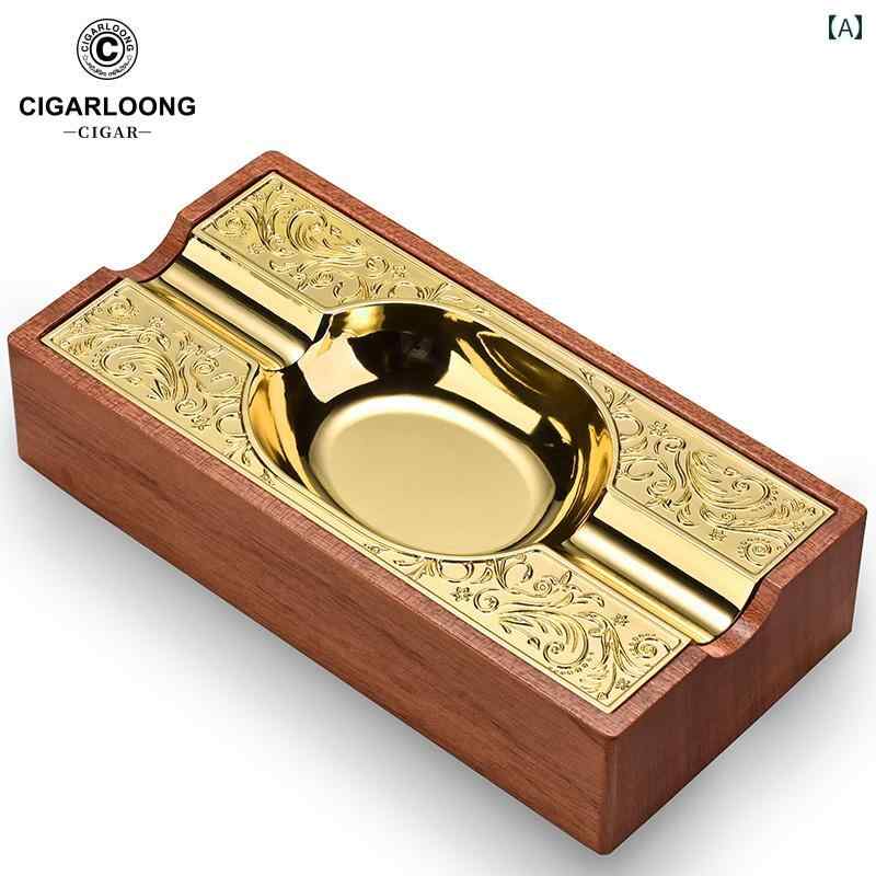 【楽天市場】灰皿 葉巻 シガー ホーム スモーク プレート ブロンズ 装飾 家庭用 リビング ゴールド ブラウン：モズラボ