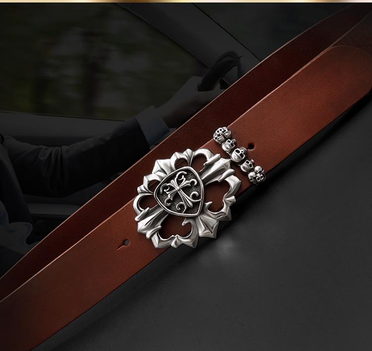 【楽天市場】ジーンズ ベルト カジュアル おしゃれ クロウ ハート ベルト メンズ チタン鋼 クロス バックルベルト ゴシック レトロ ダーク ...