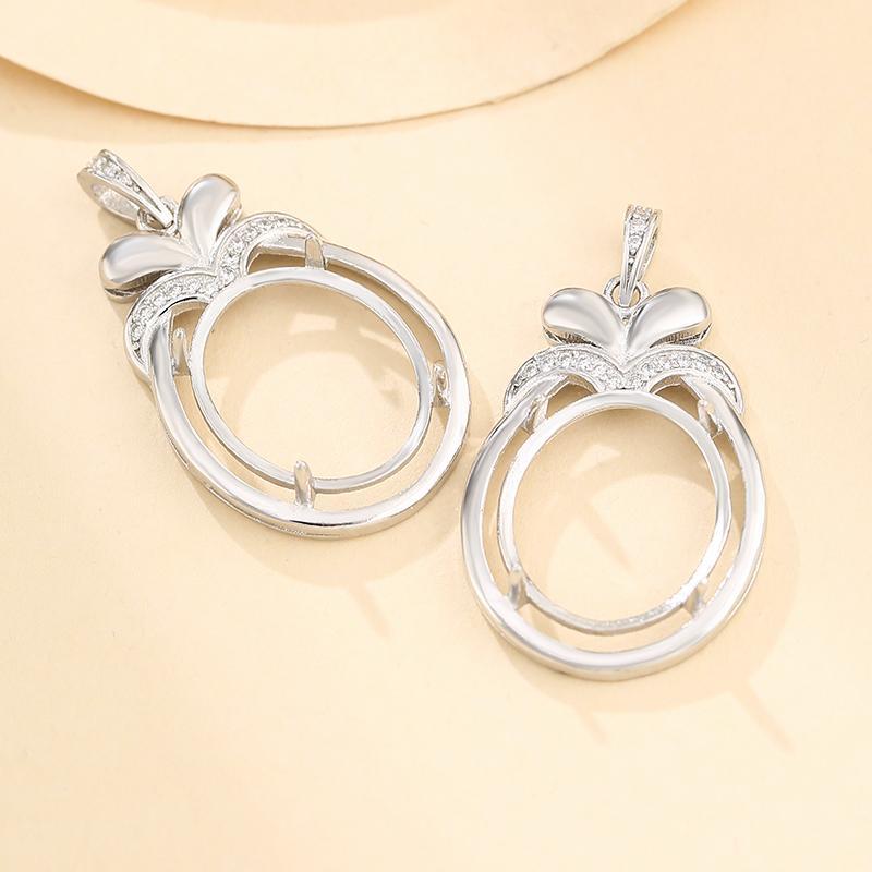 【楽天市場】空枠 ペンダント アクセサリー ネックレス パーツ チャーム ホルダー ハンドメイド DIY S925 レディース おしゃれ キラキラ ラインストーン オーバル プラチナ：モズラボ