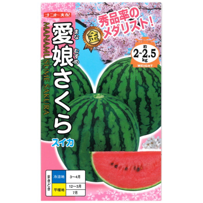 【楽天市場】スイカ 種子 愛娘さくら 7粒：なえ屋
