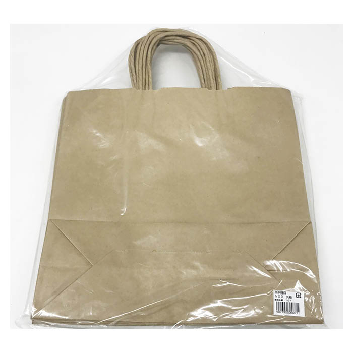 【楽天市場】紙手提袋No.3丸紐 無地 未晒 10P：ホームプラザナフコ楽天市場店