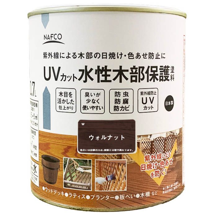 【楽天市場】カンペハピオ NF UVカット水性木部保護塗料 0.7Lウォルナット：ホームプラザナフコ楽天市場店
