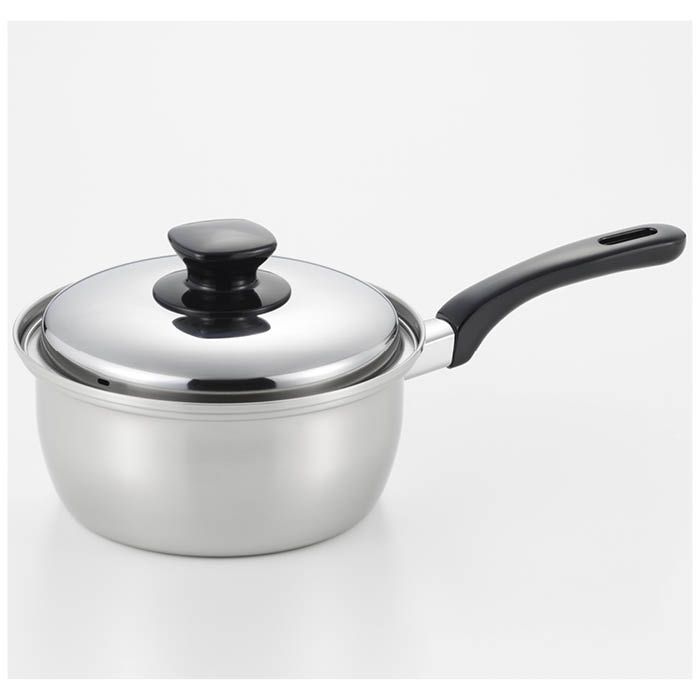 【楽天市場】ヨシカワ 国産IHステン3層鋼ミラスティー 片手鍋18cm：ホームプラザナフコ楽天市場店