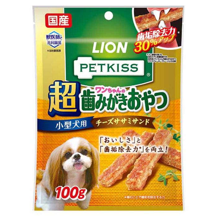【楽天市場】ライオン PETKISS 超歯みがきおやつ小型犬用チーズササミ 100g：ホームプラザナフコ楽天市場店