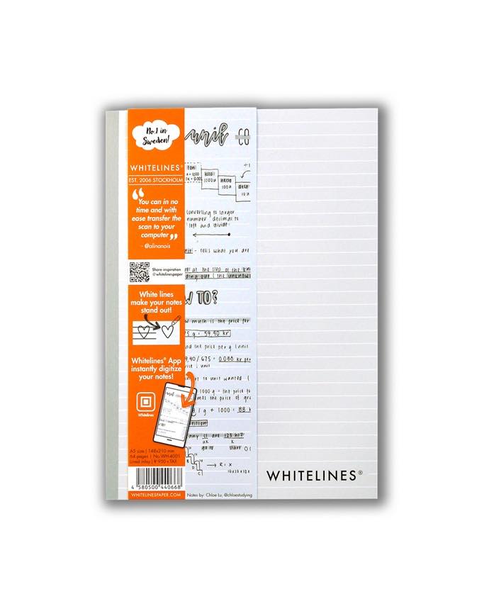 【楽天市場】WHITELINES（ホワイトラインズ） ラインノートA5(横罫7mm) WH-4001：ナガサワ文具センター