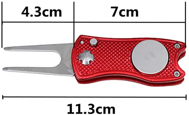 【楽天市場】ゴルフフォーク 折りたたみ式 リペアツール マーカー付 2本刃 ボールマークリペアツール ディボットツール 収納 ゴルフ 用品 アクセサリー 贈り物：CENTRALITY 楽天市場店