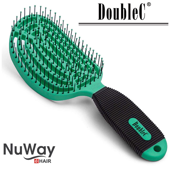 【楽天市場】NuWay Double C ヘアブラシ ダブルC ニューウェイ グリーン DC-GN 【ポイント2倍】【0918】【送料無料】【SIB】【海外×】：ネイルコレクション
