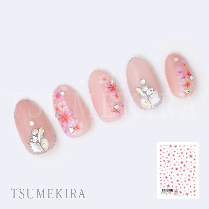 【楽天市場】【在庫処分】（メール便 ）TSUMEKIRA（ツメキラ）ネイルシール さくら 9（ジェル専用）／NN-SKR-901：シャイニージェル公式ショップ