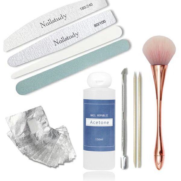 【楽天市場】【4/1限定 ポイント5倍】【送料無料】ジェルネイル オフキットアセトン150ml 日本製リムーバー 簡単オフ ネイルサロン 国産 自宅オフ：ネイル用品 nailstudy