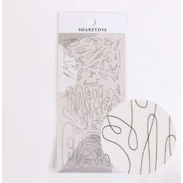 【楽天市場】SHAREYDVA ネイルシール ラインアート ブラック：ネイル用品 nailstudy