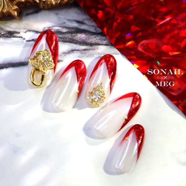 【楽天市場】SONAIL×MEG ガラス ホログラム ネイルホイル オーロラレッド MEG00127：ネイル用品 nailstudy