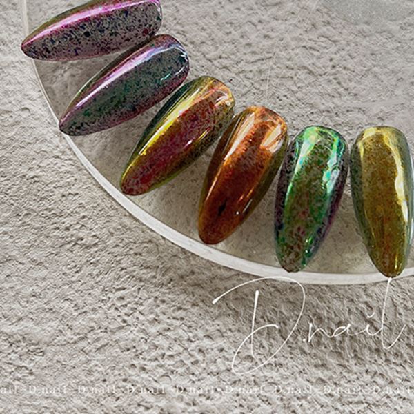 【楽天市場】D．nail カメレオンミラーフレークパウダー 全6色セット：ネイル用品 nailstudy