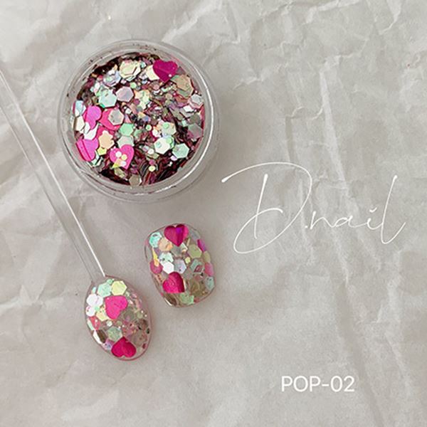【楽天市場】D．nail デコレーションホログラム POP−02 カラフルハート：ネイル用品 nailstudy
