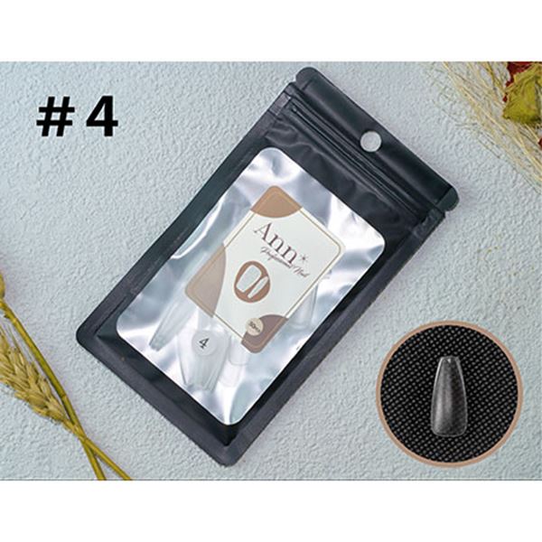 【楽天市場】Ann Professional チップイクステンション ショートバレリーナ型 クリア #4 50pcs：ネイル用品 nailstudy