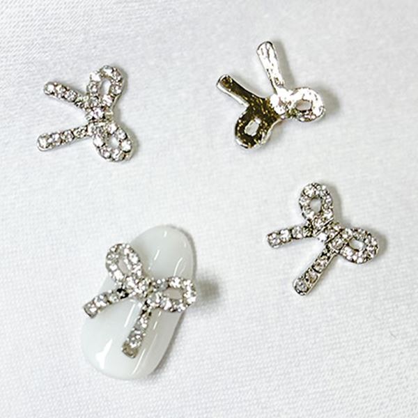 【楽天市場】SHAREYDVA きらきらリボン シルバー 5P：ネイル用品 nailstudy