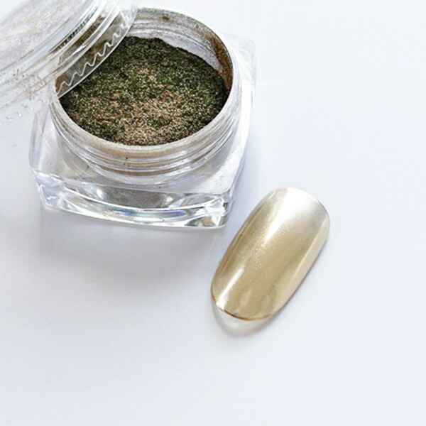 【楽天市場】ネイルパーツ ミラーパウダー Bonnail ボンネイル リッチシャインパウダー #05 シルキーゴールド チップ付き：ネイル用品 nailstudy