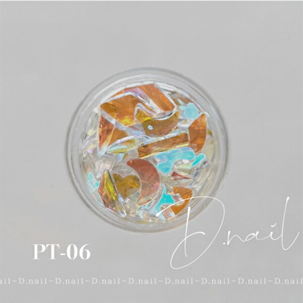 【楽天市場】D.nail シースルーアイスストーン PT-06 ホワイト＆オレンジ 50P：ネイル用品 nailstudy