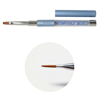 【楽天市場】ネイルブラシ ジェルブラシ MITHOS ダイヤモンドジェルブラシ ブルー フラット ＃4 （90077）：ネイル用品 nailstudy