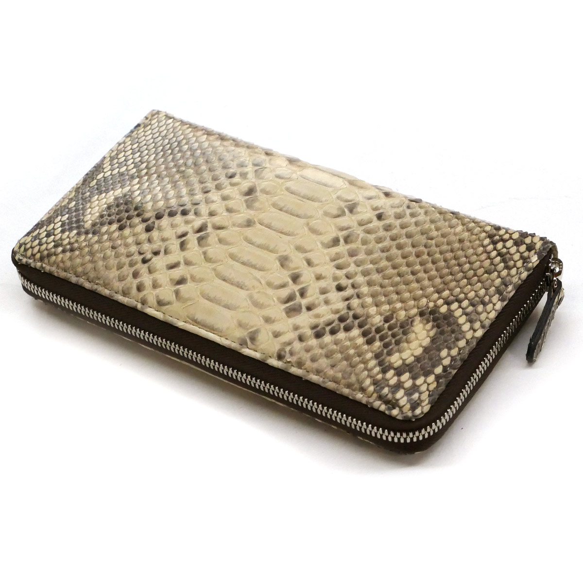 楽天市場】定期入れ パスケース 二つ折り 透明窓 本革 パイソン革 ヘビ