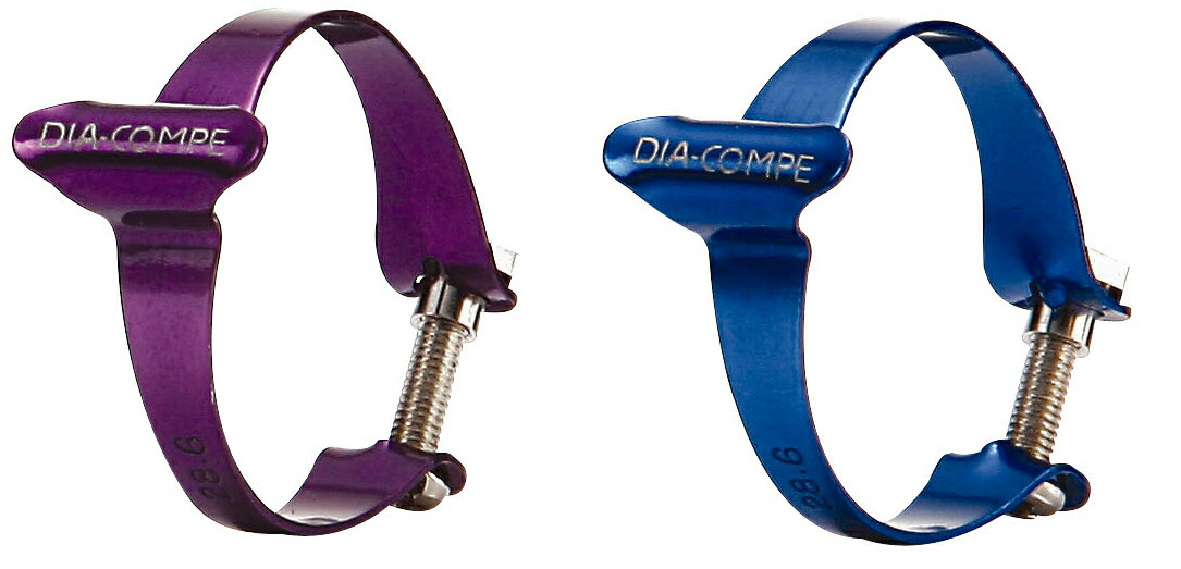 【楽天市場】[DIA-COMPE] (Casing Clips)「ステンレス製アウターバンド」・サイズ：25.4mm・カラー：シルバー、ブラック、レッド、オレンジ・ホワイト、ピンク、ブルー ...