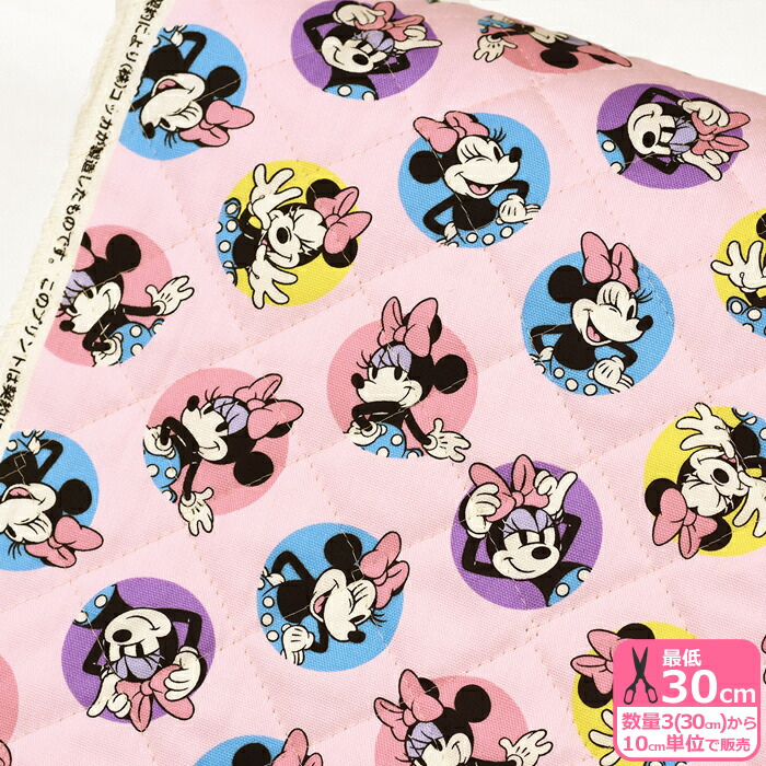 【楽天市場】キルト【ディズニー】BTSミニーマウス ドット キルティング ミニーちゃん ミニーマウス 水玉 キャラクター生地 ディズニー ...