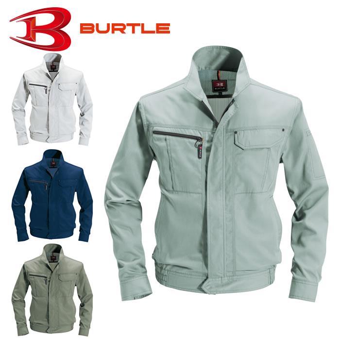 【楽天市場】6061 長袖ブルゾン BURTLE バートル 春夏作業服 作業着 【社名刺繍無料】 ワーク ユニフォーム S～5L ポリエステル65％・綿35％ 日本製：社名刺繍無料の作業着屋
