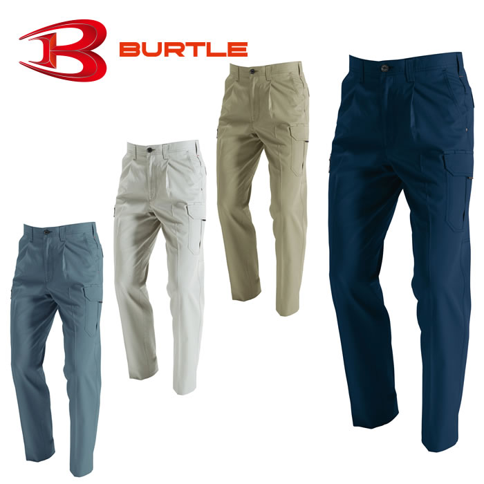 【楽天市場】1306 綿ワンタックカーゴパンツ BURTLE バートル 春夏 作業服 作業着 (クロカメ被服 WORKBOX） ワーク ユニフォーム 70～130 綿100％ 日本製：社名刺繍 ...