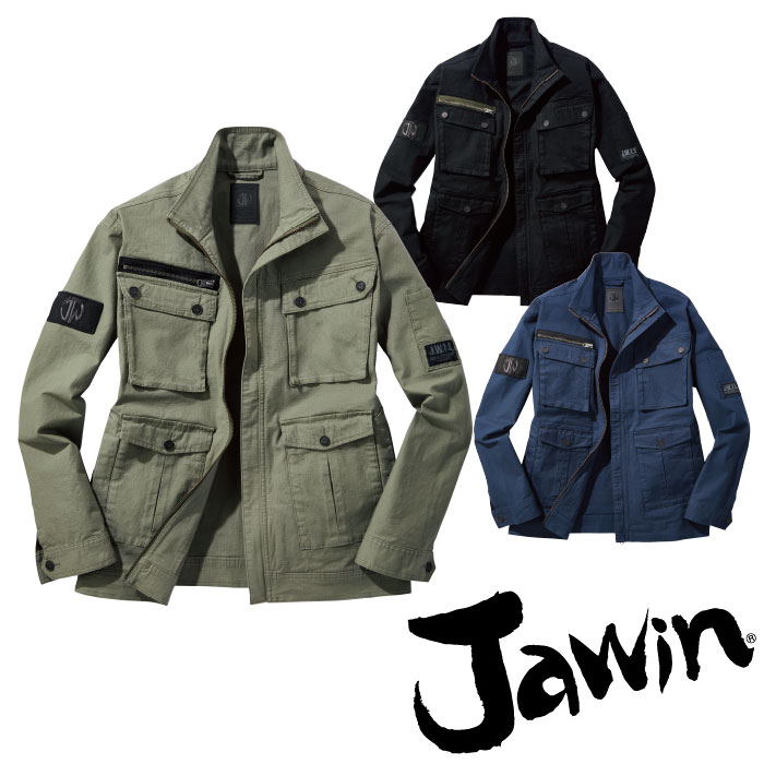 【楽天市場】53500 ストレッチジャンパー Jawin ジャウィン 自重堂 JICHODO 作業服 ストレッチ 作業着 【社名刺繍無料】 SS～5L 綿98％・ポリウレタン2％ ストレッチ ...