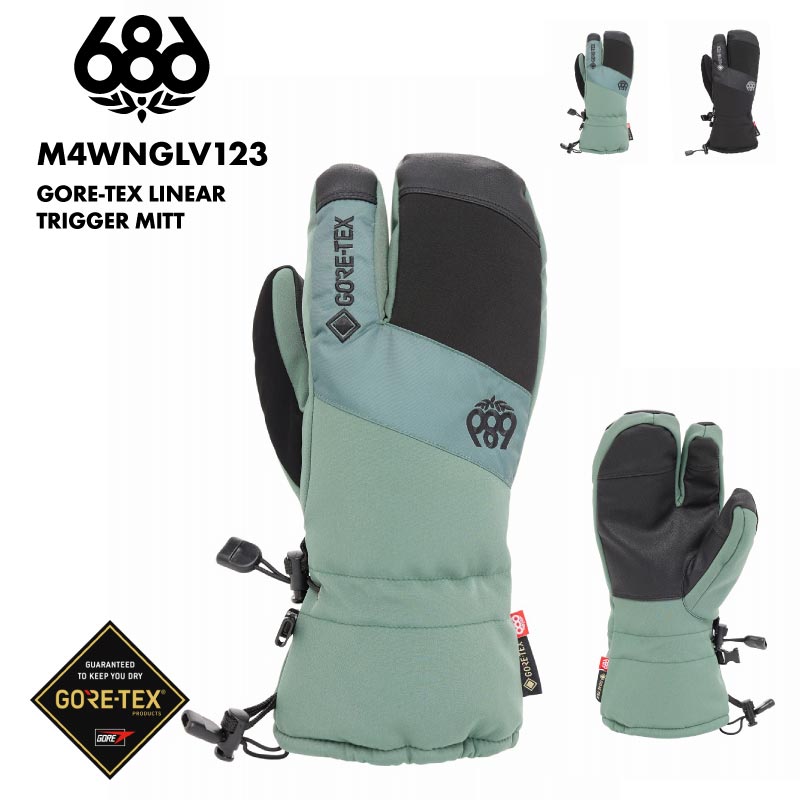 【楽天市場】686/シックスエイトシックス メンズ GORE-TEX スノー トリガーグローブ GORE-TEX LINEAR TRIGGER MITT WINTER 24-25 ...
