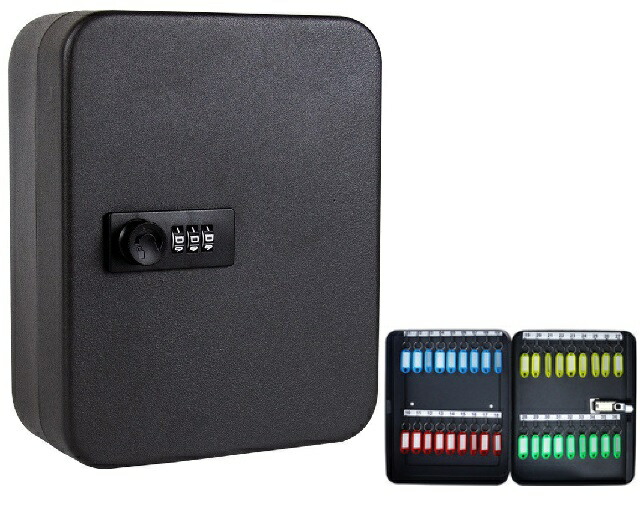 【楽天市場】壁掛け キーボックス 36個収容 ブラック 36キー キーケース 鍵収納庫 暗証番号 ダイヤル式 鍵管理 オフィス 家庭 キー収納 dar-36keybox：NANAHACHI 楽天市場店